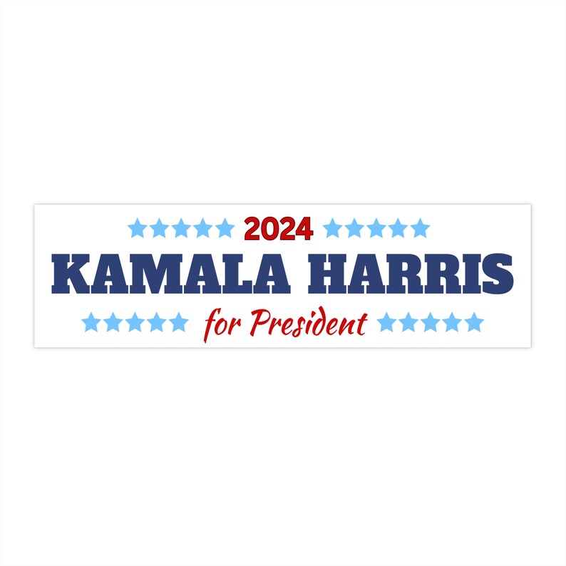 Kamala Harris Vote Bumper Sticker 2024 Election Voting Rectangle ...