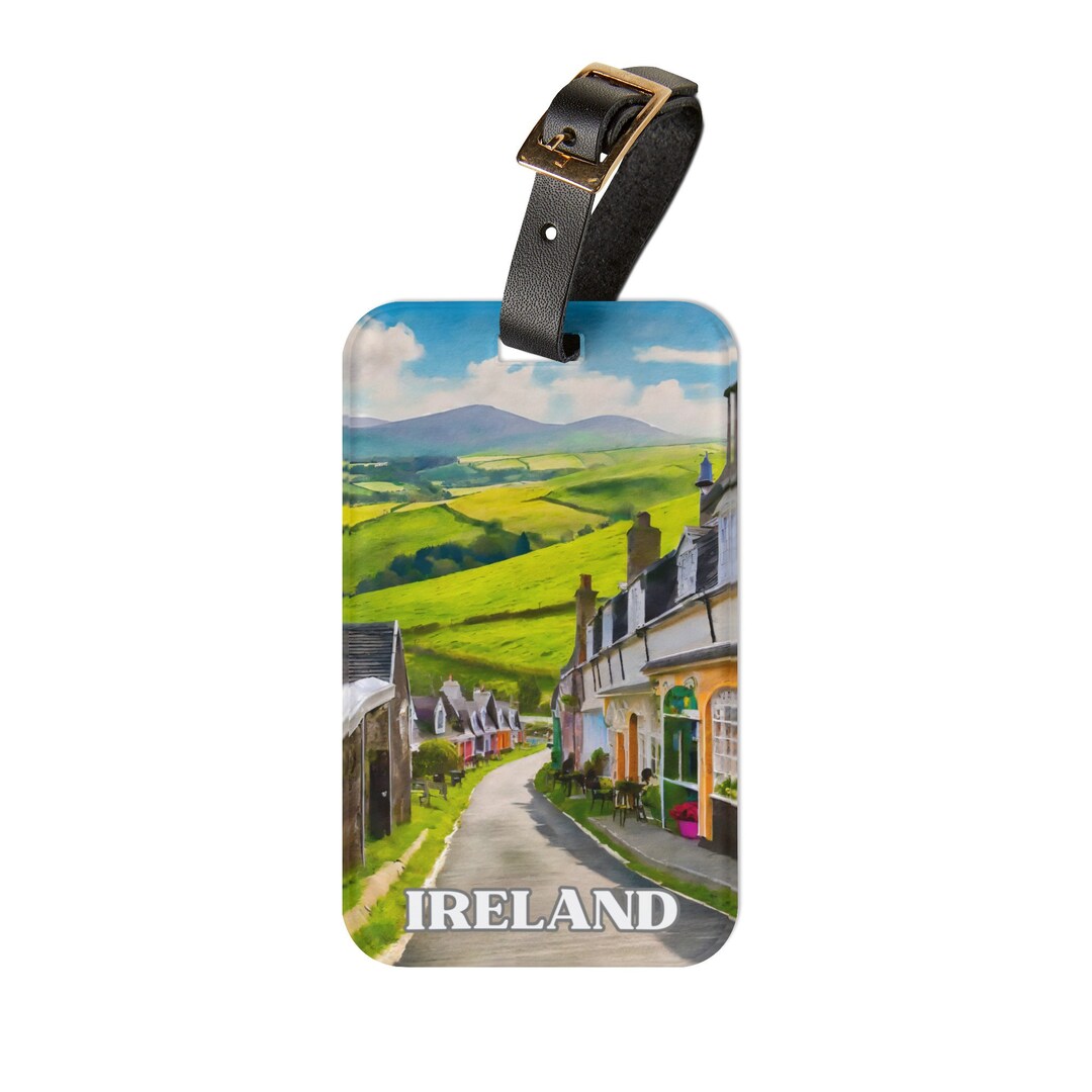 Luggage Bag Tag - Ireland Irish Landscape Scenery - Sturdy Leather ...