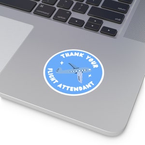 Flight Attendant Thanks Sticker World Travel Stickers Airline Stickers ...