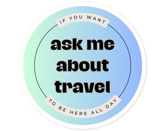 Travel Solo Sticker - World Travel Stickers Motivational Adventure ...