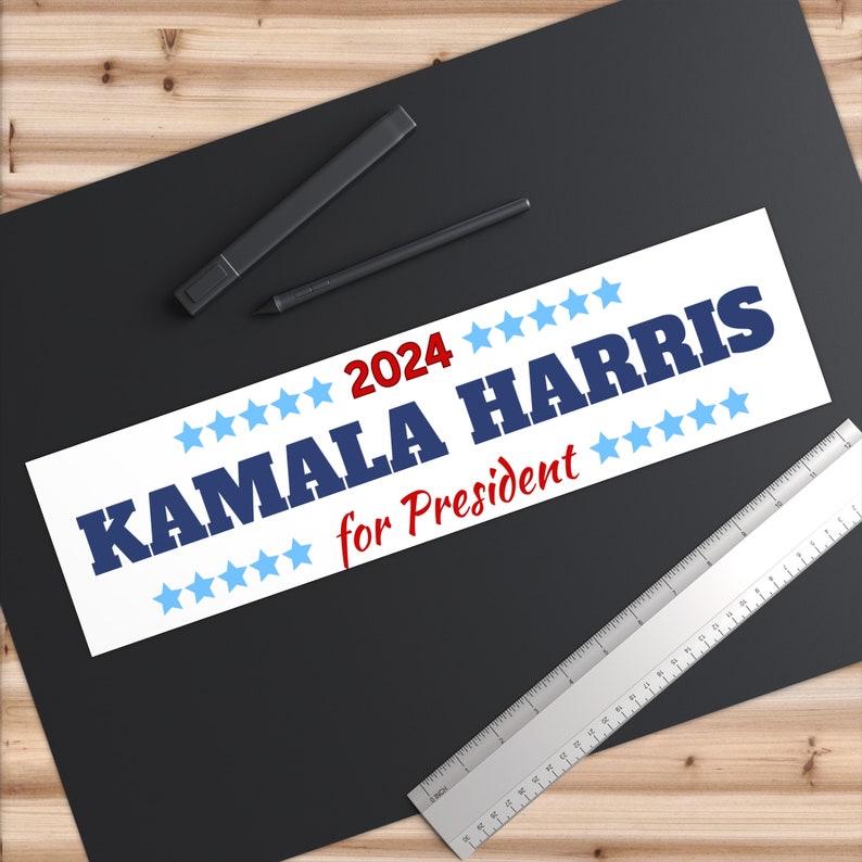 Kamala Harris Vote Bumper Sticker 2024 Election Voting Rectangle ...
