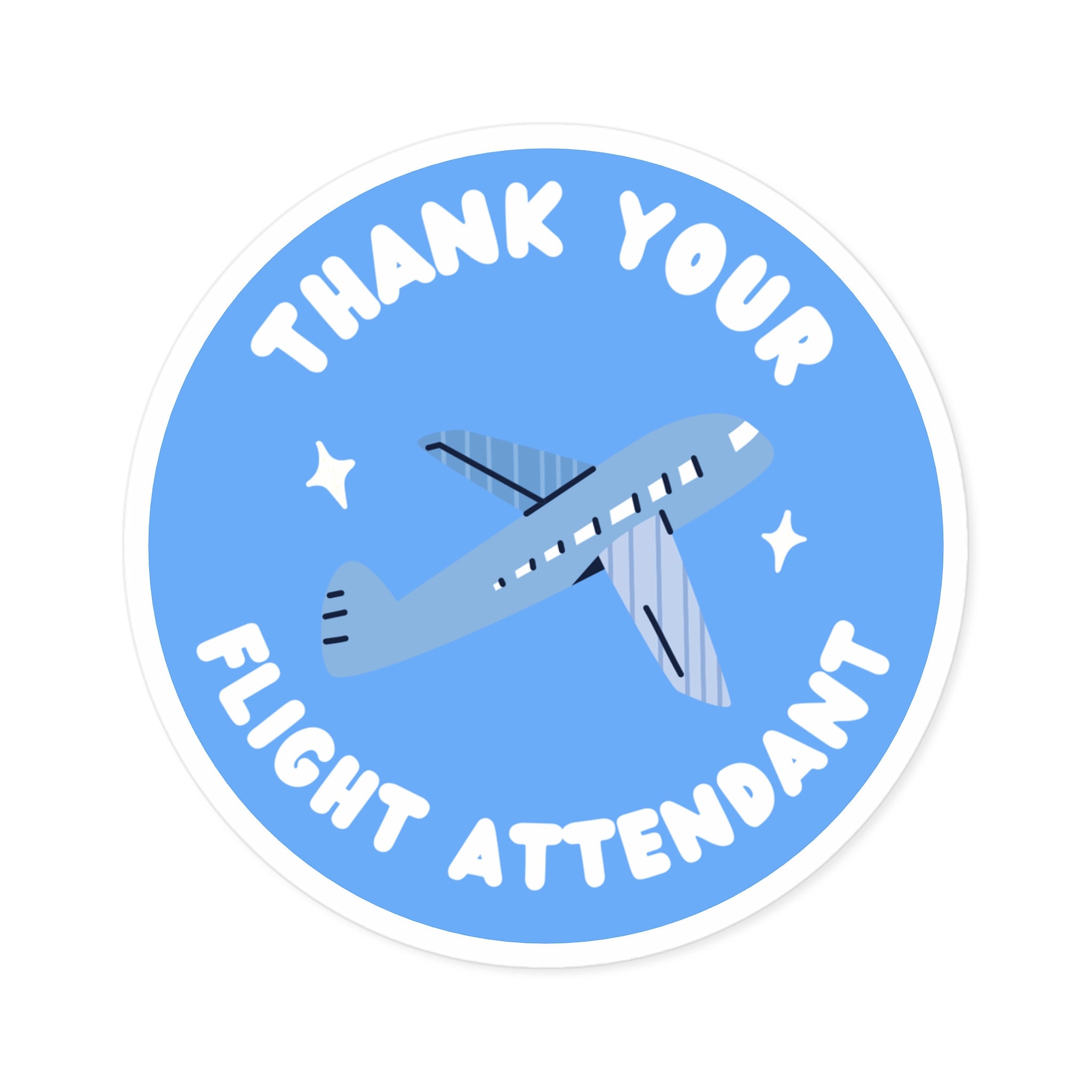Flight Attendant Thanks Sticker - World Travel Stickers Airline ...