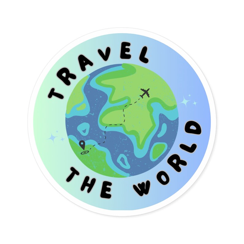 Travel the World Sticker - World Travel Stickers Adventure Stickers ...