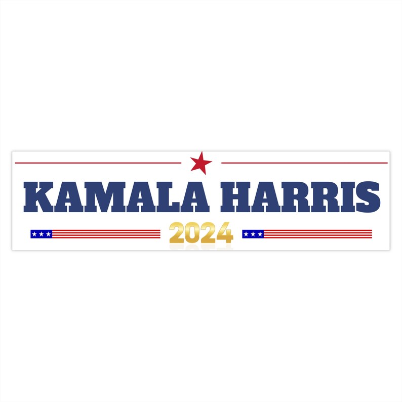 Kamala Harris Vote Bumper Sticker 2024 Election Voting Rectangle ...