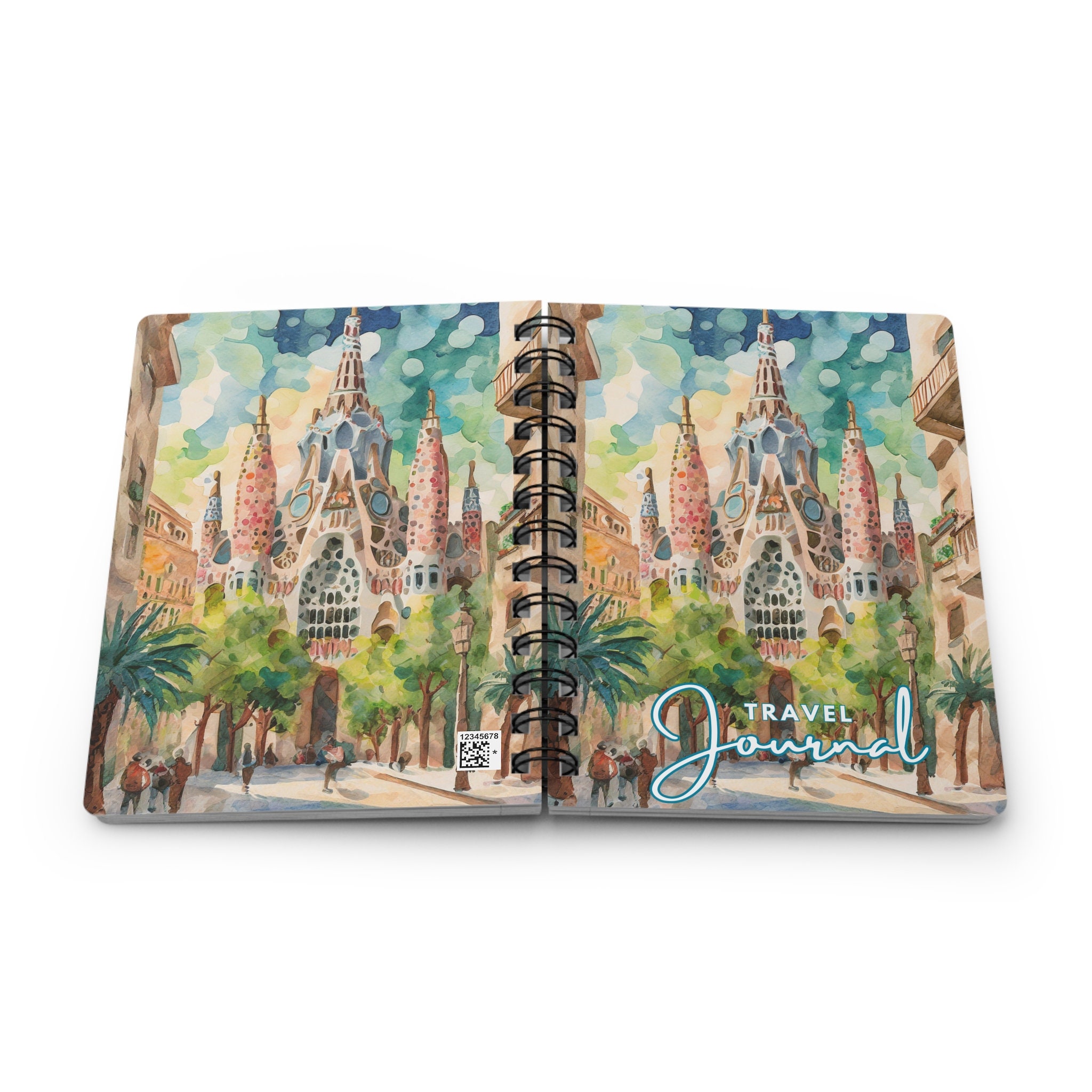 Spiral Bound Travel Journal - Barcelona Spain - Europe European Travel ...