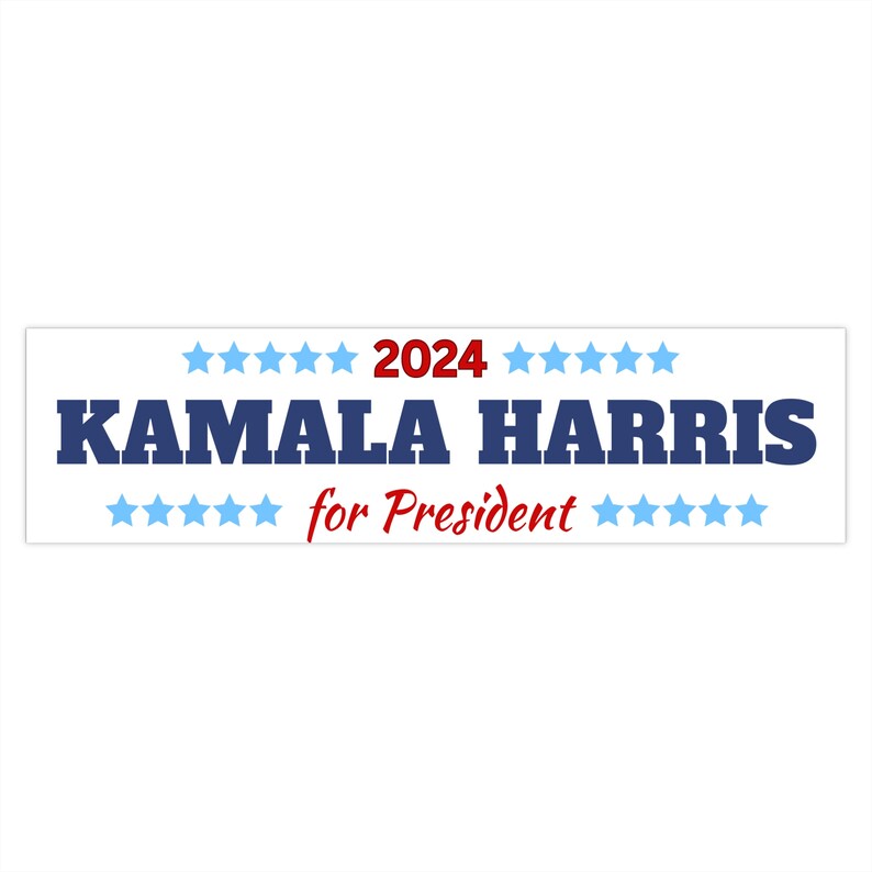 Kamala Harris Vote Bumper Sticker 2024 Election Voting Rectangle ...