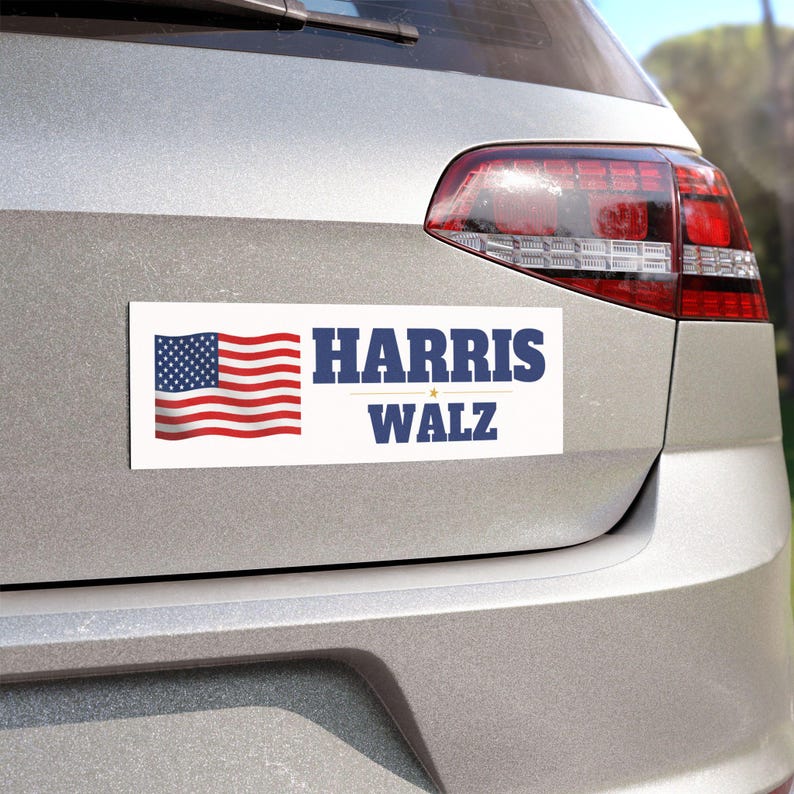 Kamala Harris & Tim Walz Car Magnet 10x3 President VP Election 2024 ...