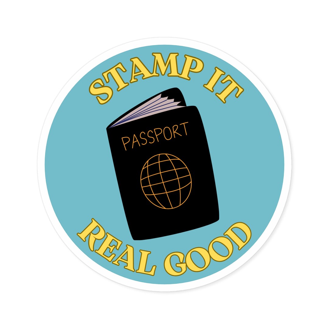 Passport Stamp Sticker - World Travel Stickers Adventure Stickers ...