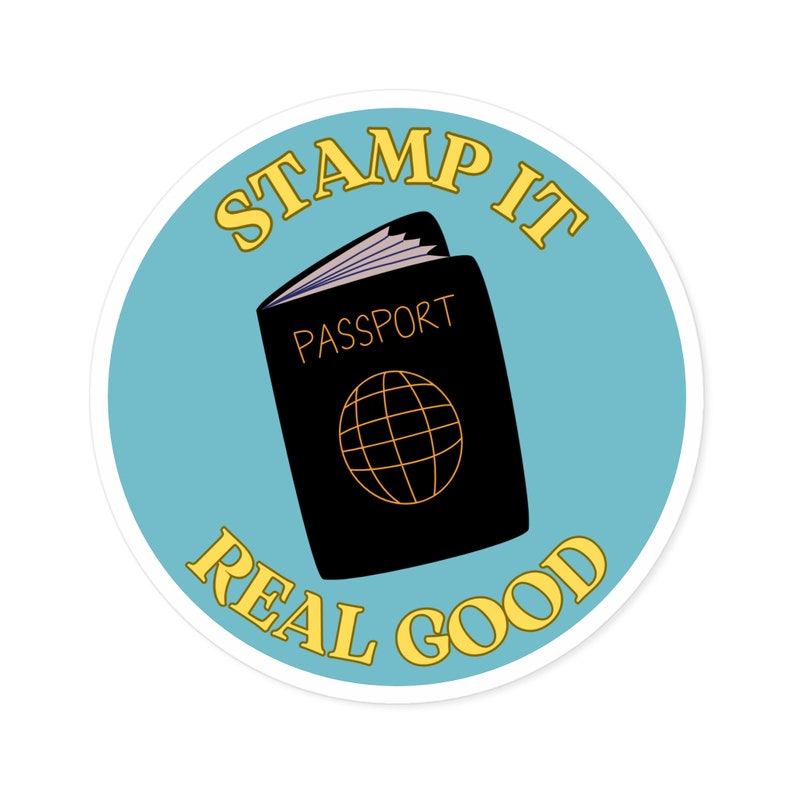Passport Stamp Sticker - World Travel Stickers Adventure Stickers ...