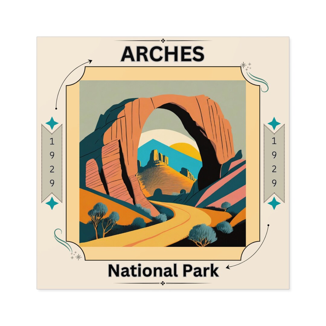 Arches National Park Sticker World Travel Stickers Adventure Stickers ...