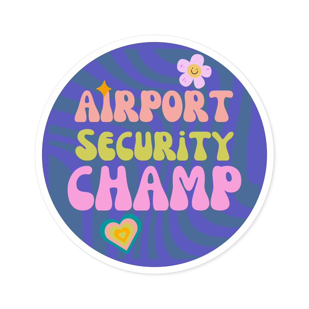 Airport Security Champ Sticker - World Travel Stickers Adventure ...