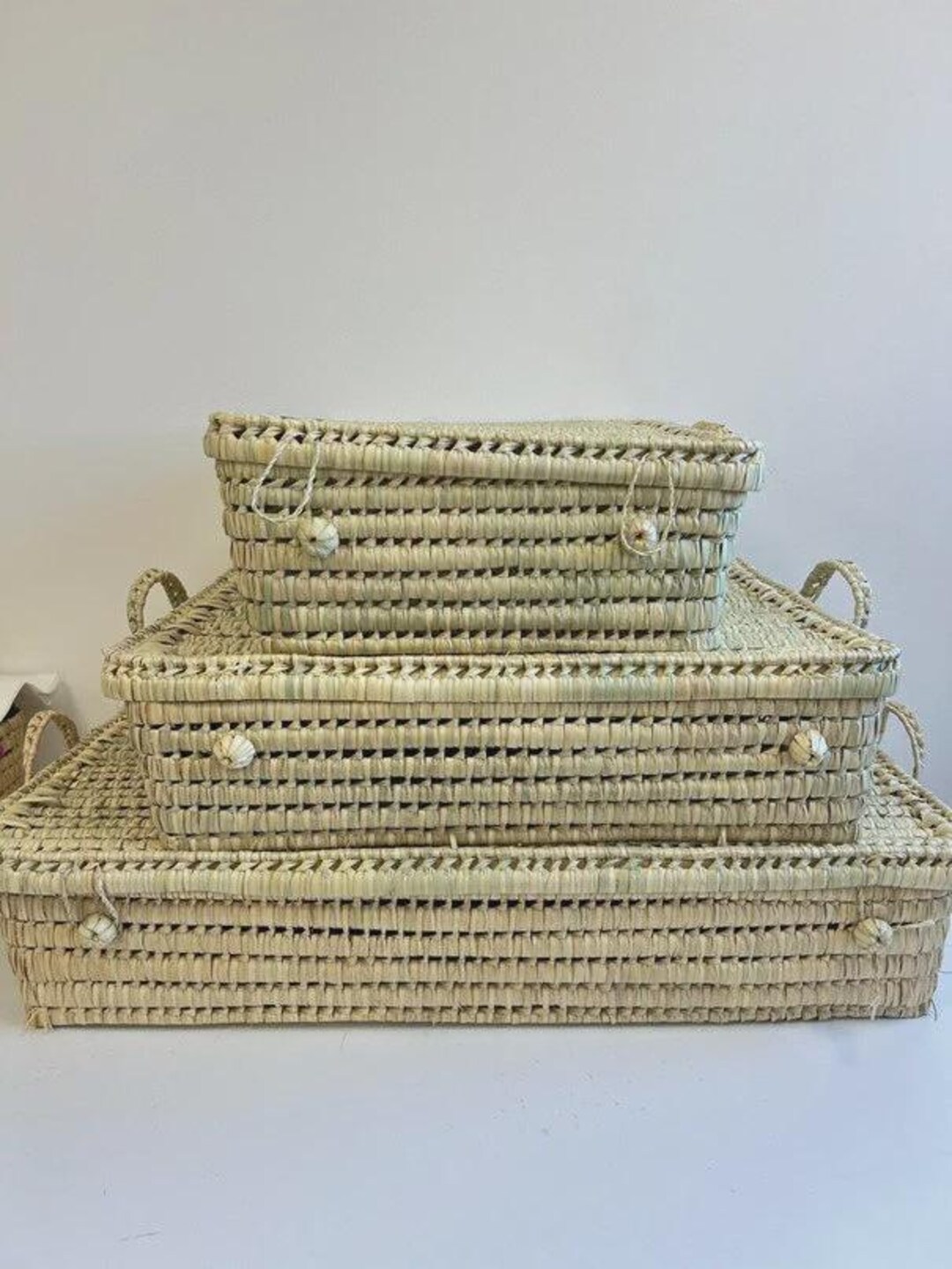 Wicker Storage Trunks for Dressing Rooms, Palm Leaf Toy Boxes, Dressing ...