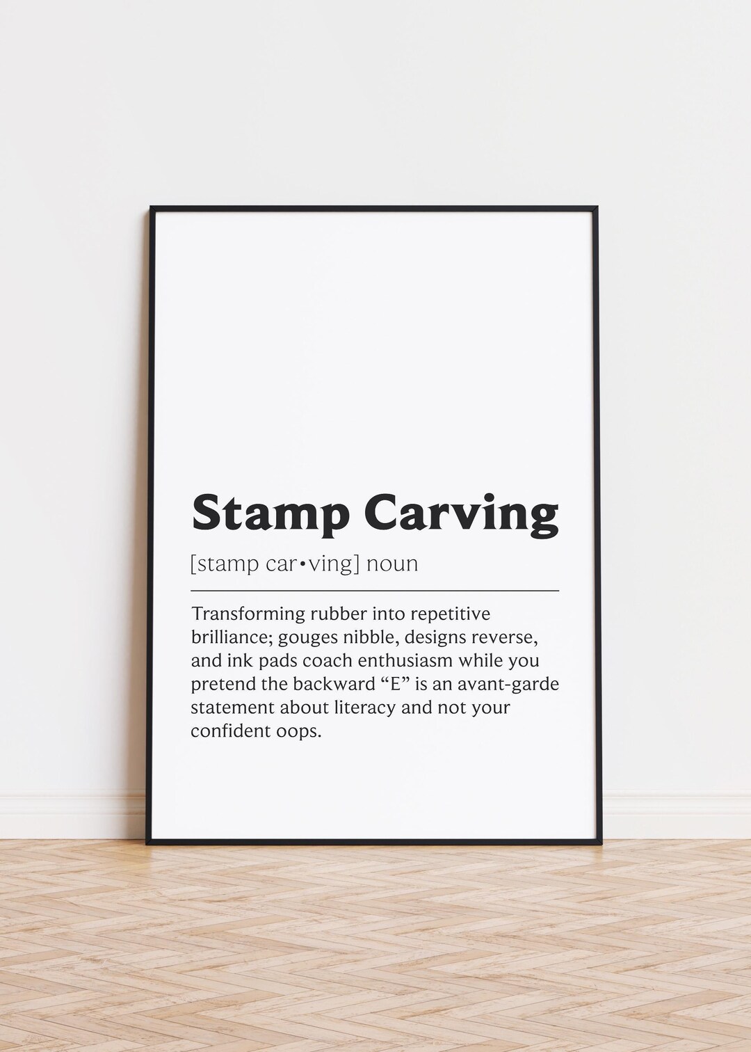Stamp Carving Definition Art Print - Humorous Dictionary Poster - Etsy