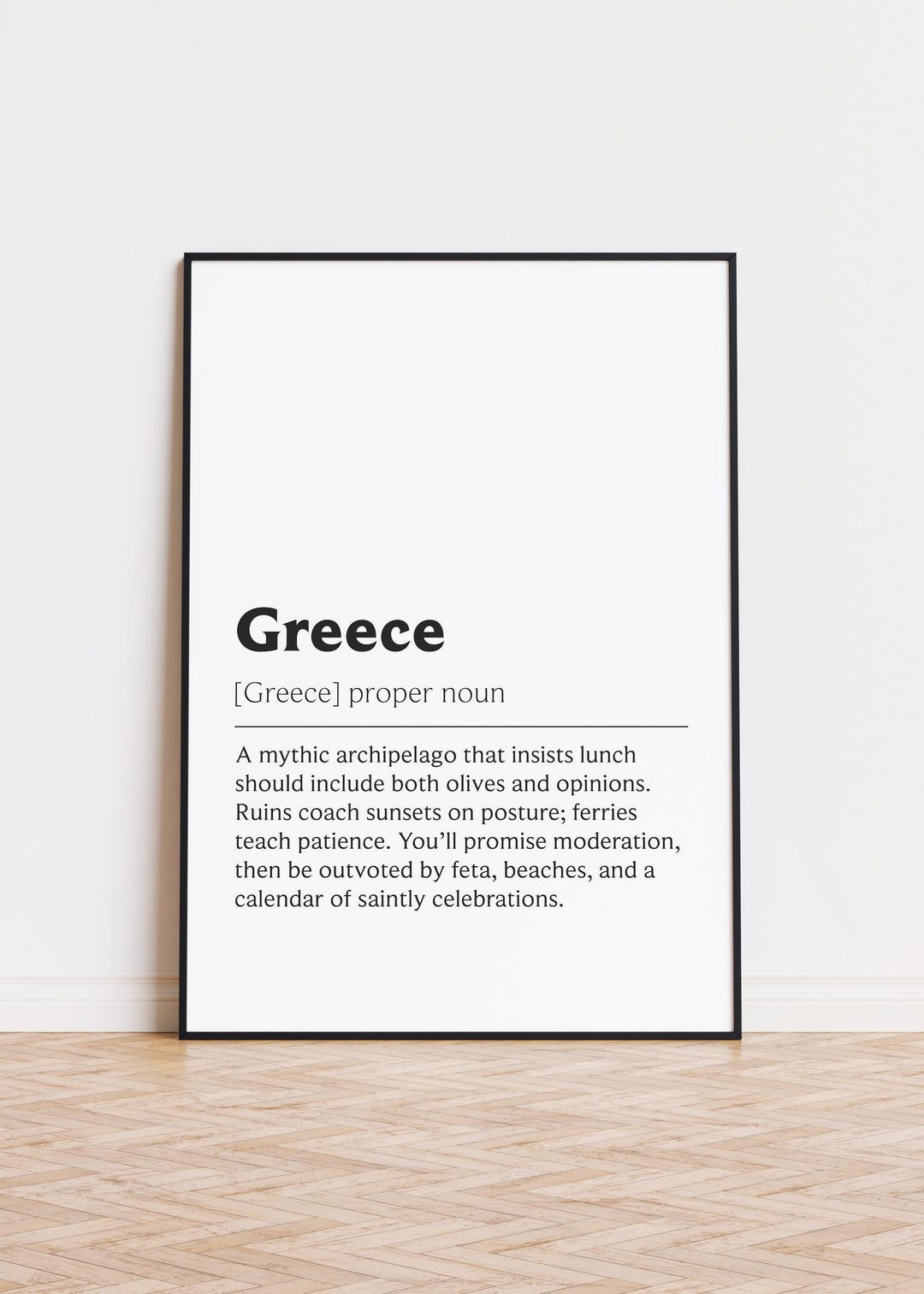 Greece Definition Print – Humorous Travel Wall Art - Etsy