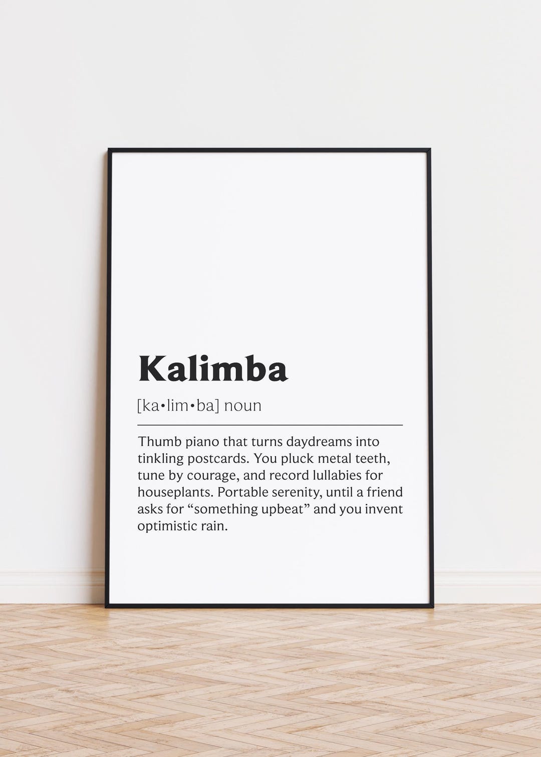 Kalimba Definition Art Print – Humorous Music Lover Gift - Etsy