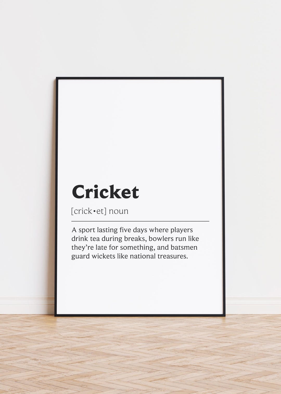Cricket Print - Cricket Gift Art - Cricket Definition Poster - Cricket ...