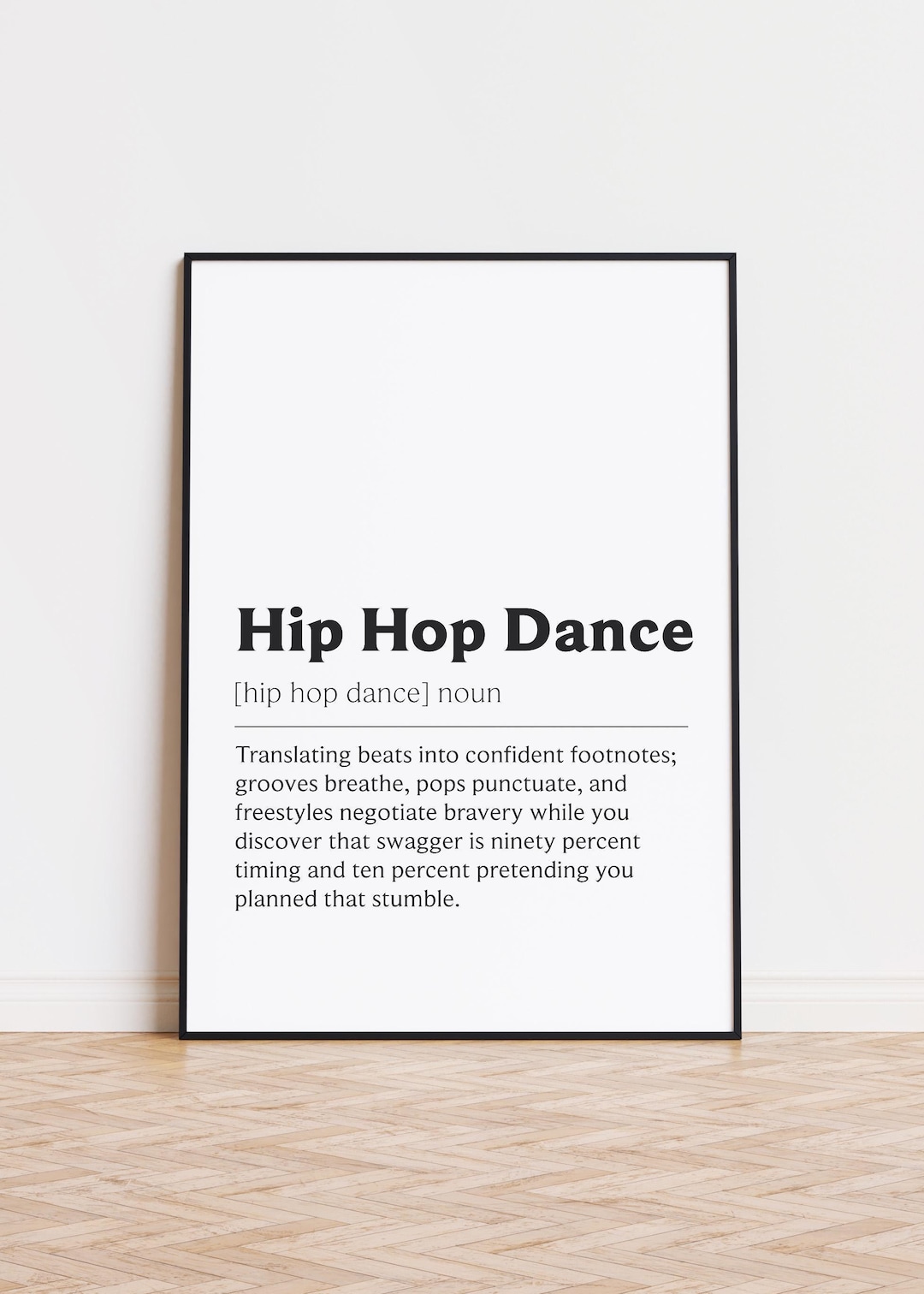 Hip Hop Dance Definition Art Print - Dictionary Style Poster - Etsy