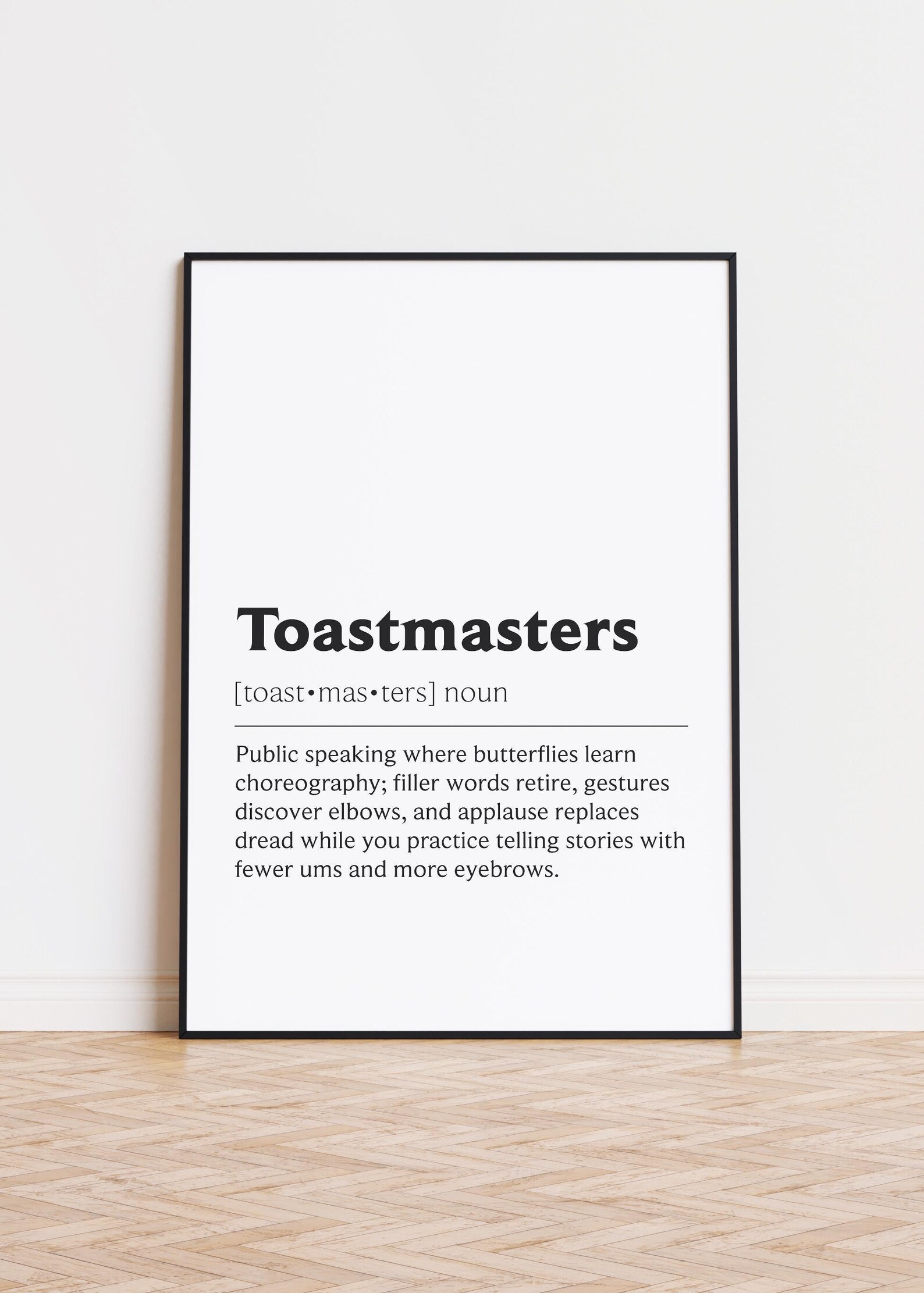 Toastmasters Definition Print – Witty Public Speaking Wall Art - Etsy
