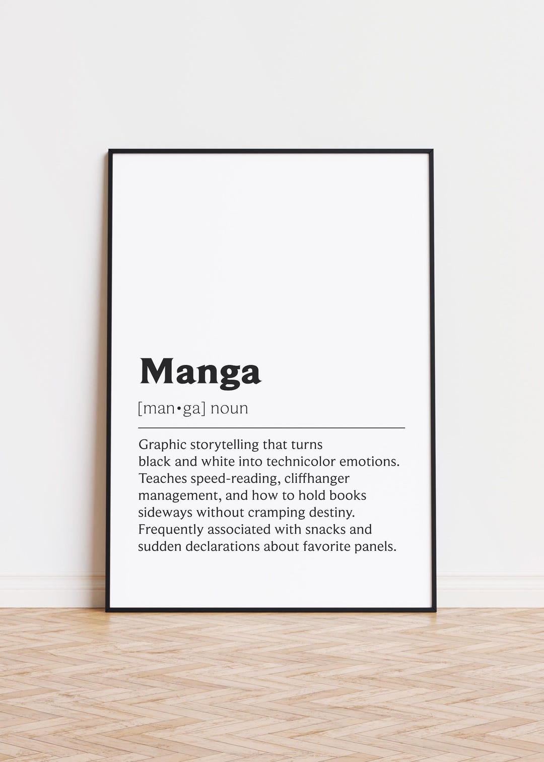 Manga Definition Poster – Whimsical Manga Wall Art - Etsy