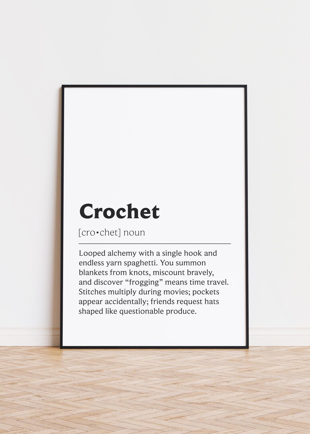 Crochet Print - Crochet Gift Art - Crochet Definition Poster - Crochet ...