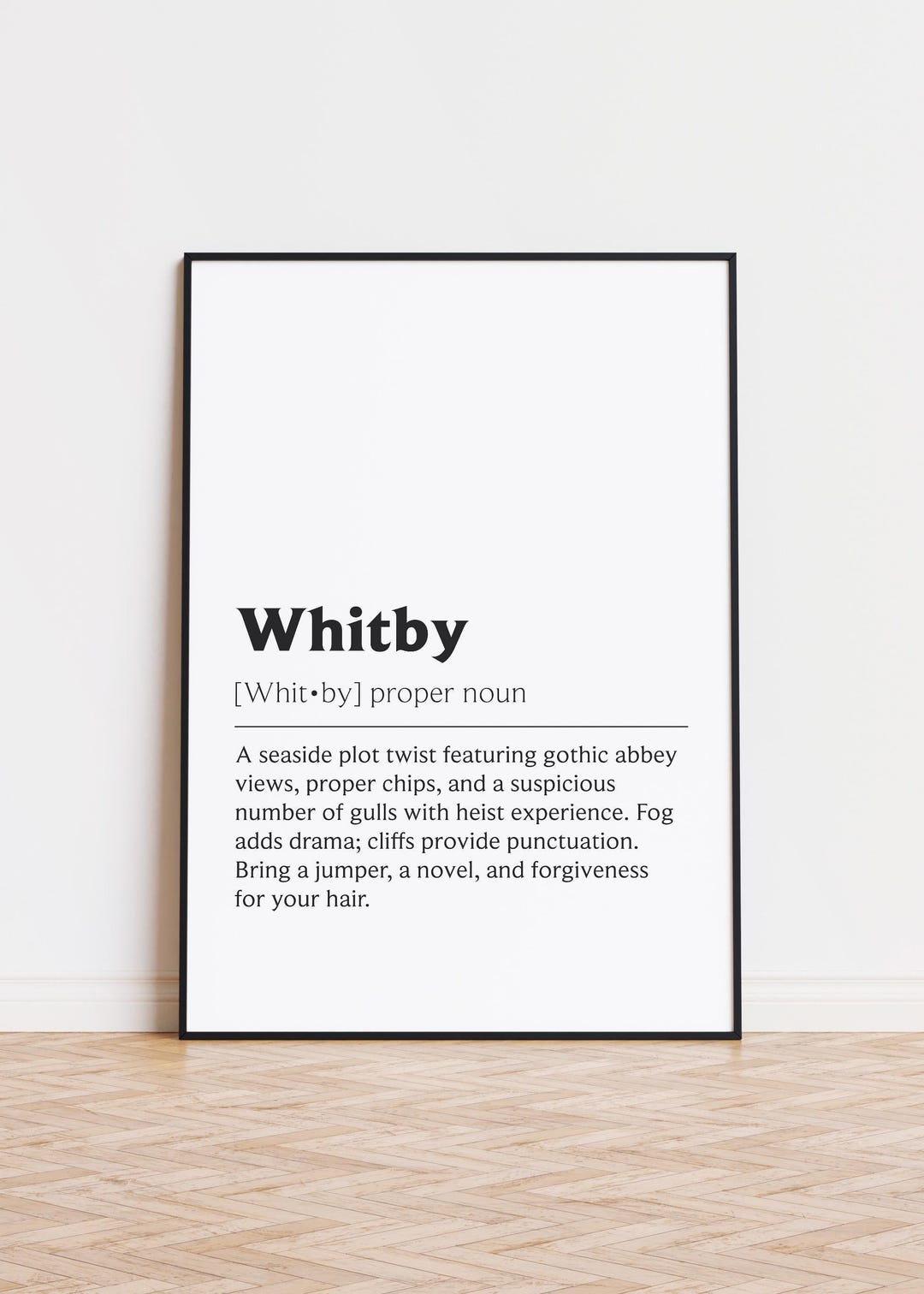 Whitby Definition Poster – Seaside Town Wall Art - Etsy