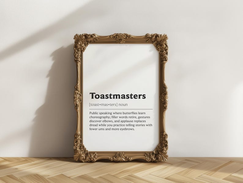 Toastmasters Definition Print – Witty Public Speaking Wall Art - Etsy