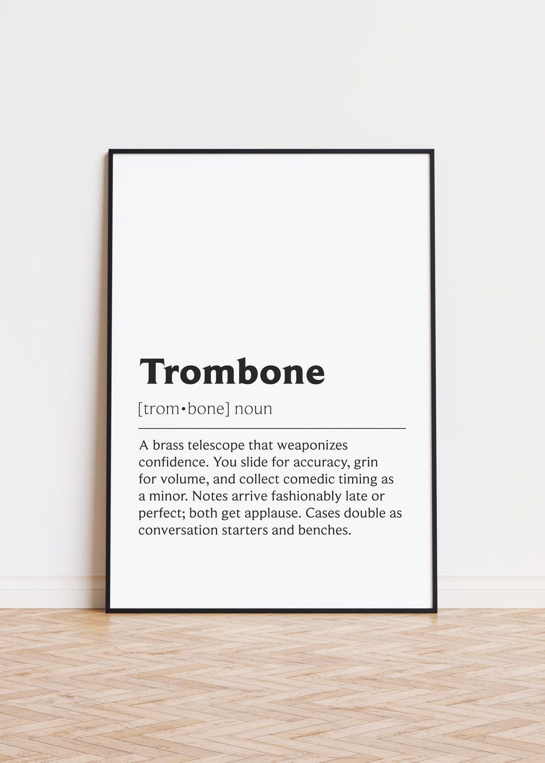 Trombone Print - Trombone Gift Art - Trombone Definition Poster ...