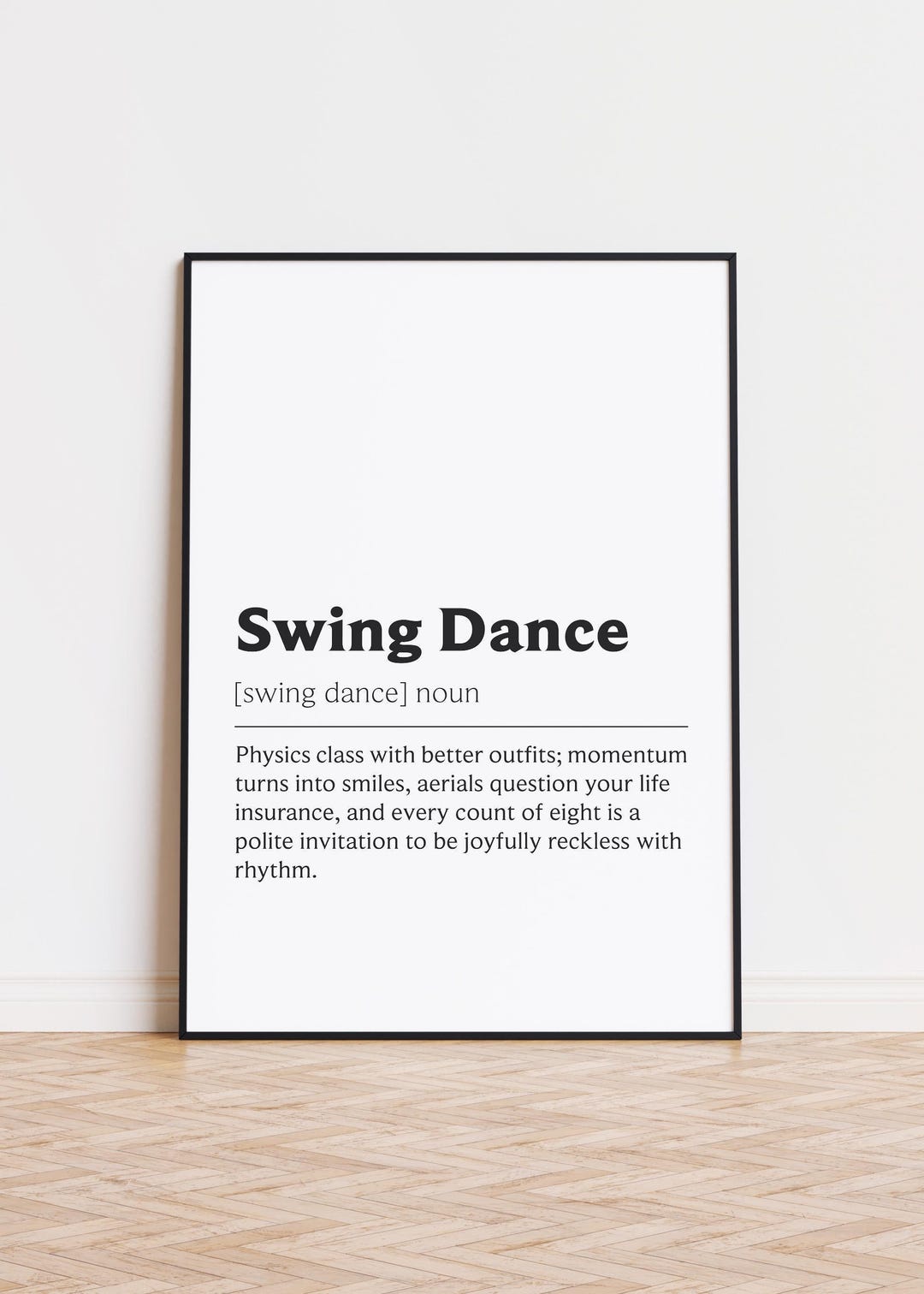 Swing Dance Definition Art Print – Humorous Dictionary Poster - Etsy