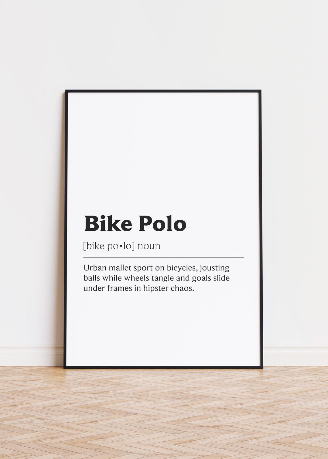 Bike Polo Print - Bike Polo Gift Art - Bike Polo Definition Poster ...