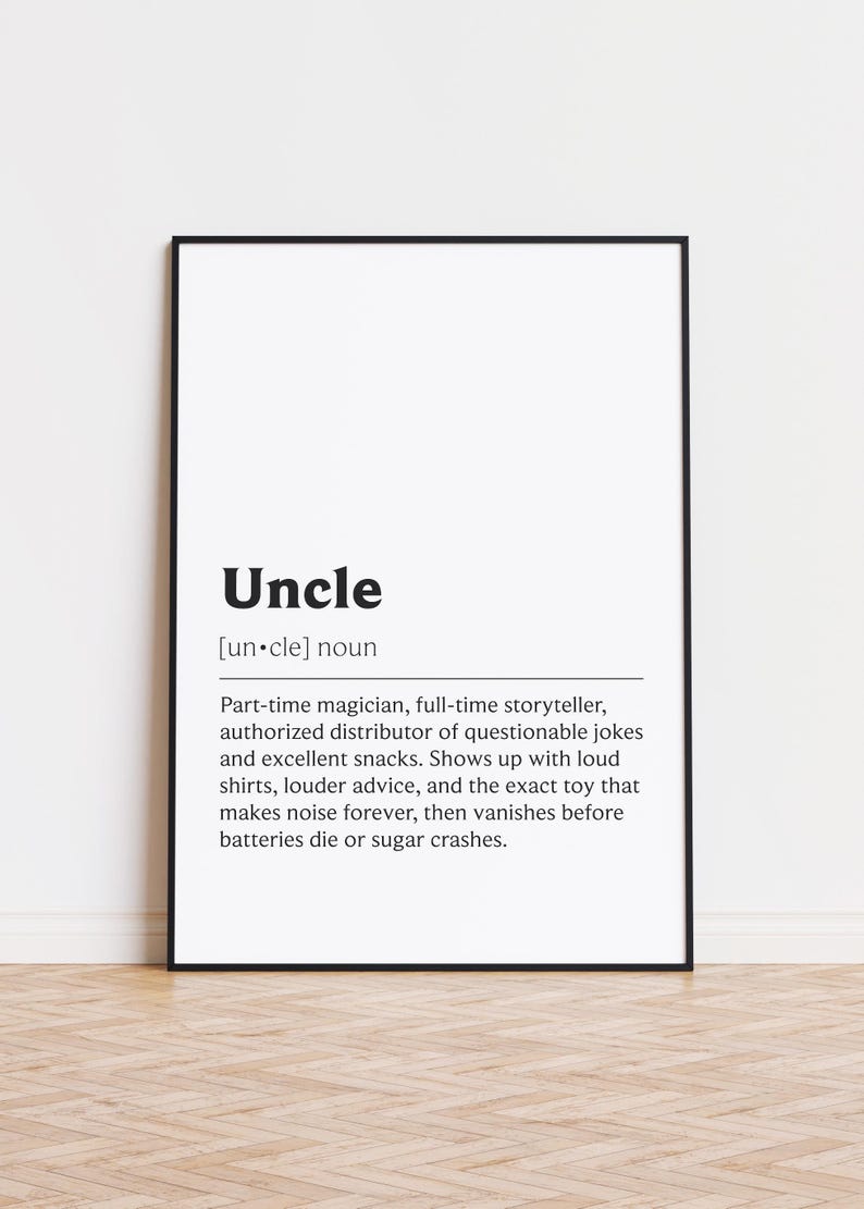 Uncle Poster - Uncle Gift Art - Uncle Print - Uncle Wall Art - Etsy