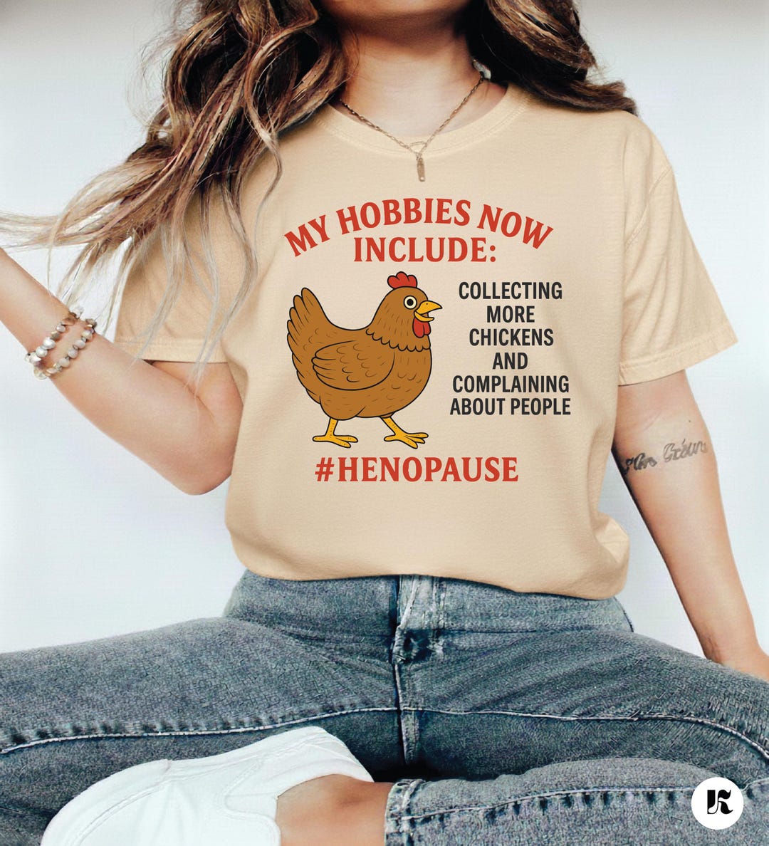 Funny Henopause Chicken Lady T-shirt, Poultry Lover Gift - Etsy