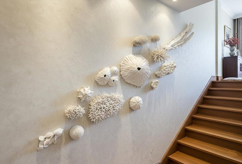 Luxury Staircase Coral Reef Wall Art Installation - Large Scale ...