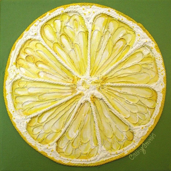 Lemon Painting - Etsy