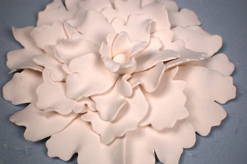 Flower Wall Sculptures 3D Clay Flowers Gallery Wall Set of 5 - Etsy