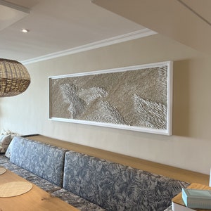 Biomorphic Wave Wall Art Sculpture: Organic Modern Clay Textured Decor ...