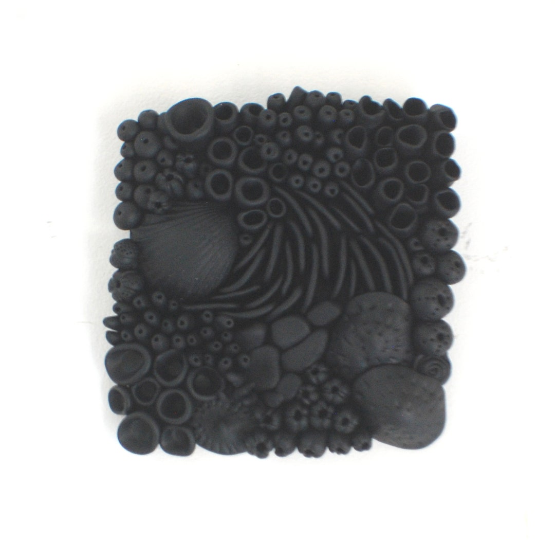 Handcrafted Coral Reef Relief Sculpture | Dark Coastal-aesthetic Wall ...