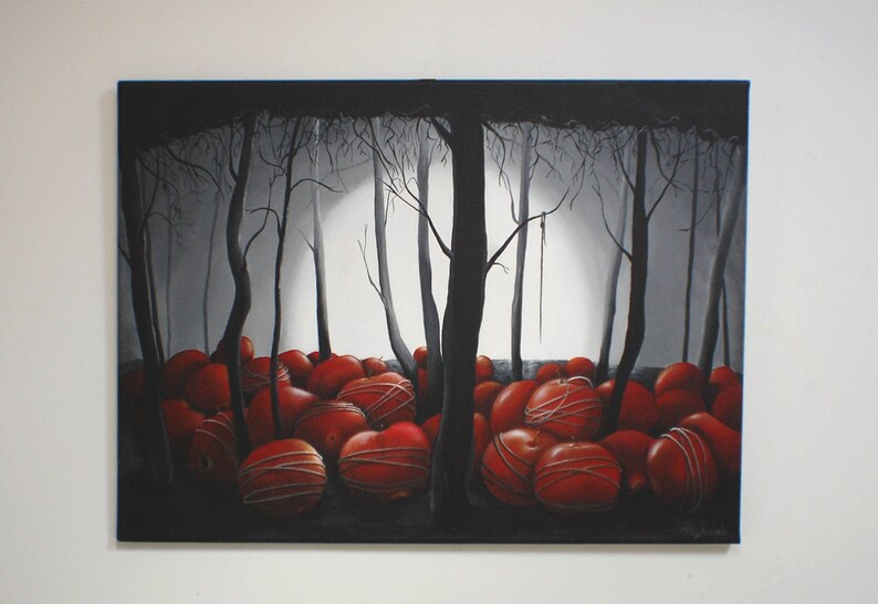 Ethereal Surreal Painting Daliesque Twilight Woodland Forest - Etsy