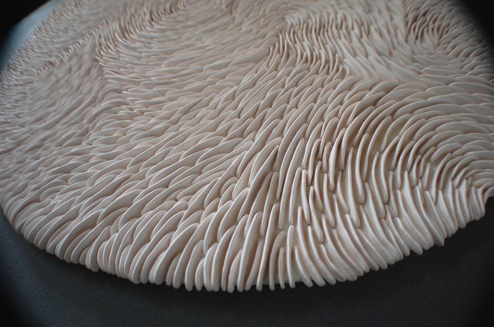 Large Hand-sculpted Wall Sculpture - Organic Modern Round 3D Decor Clay ...