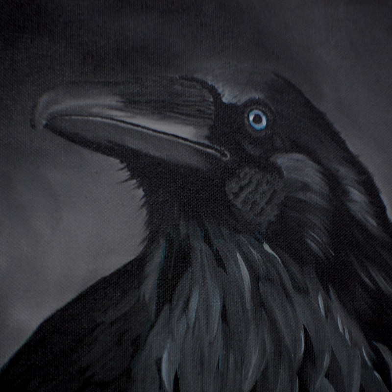 Raven Painting - Etsy