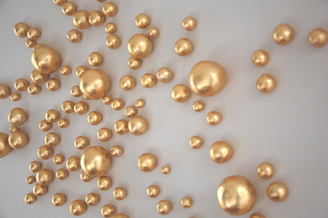 Gold Balls Decor: Orbs Spheres Wall Art Set of 100 - Etsy