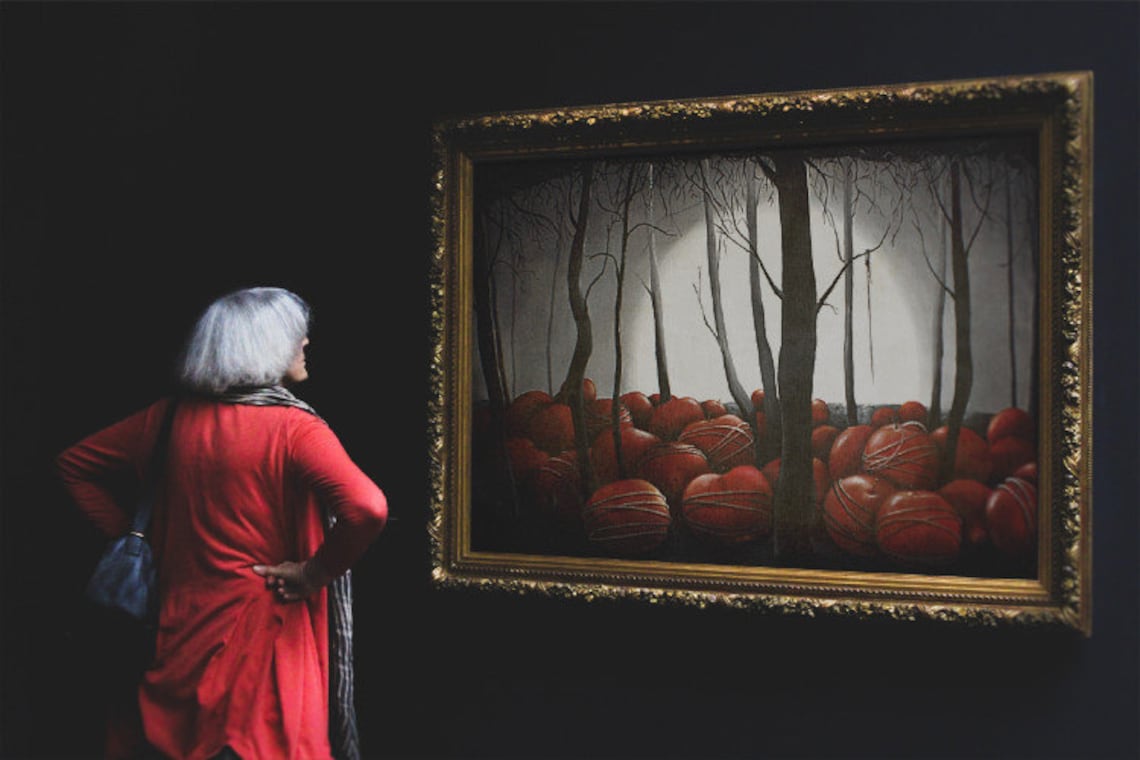 Ethereal Surreal Painting Daliesque Twilight Woodland Forest | Etsy