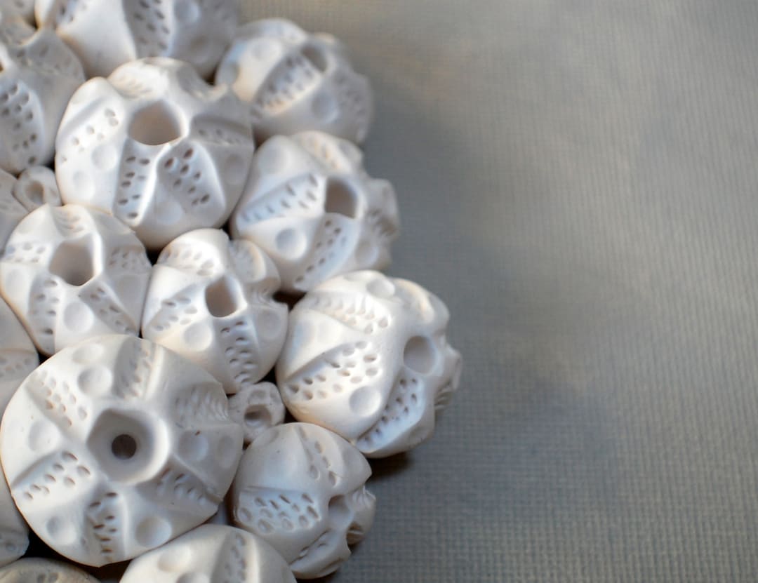 Textured Dimensional Barnacles Wall Art: White Clay Nautical Sculpture ...