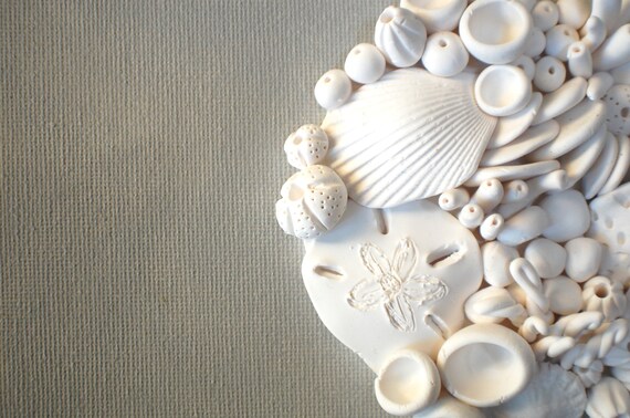 Sculpture white wall decor 3D art abstract in white white clay wall art ...