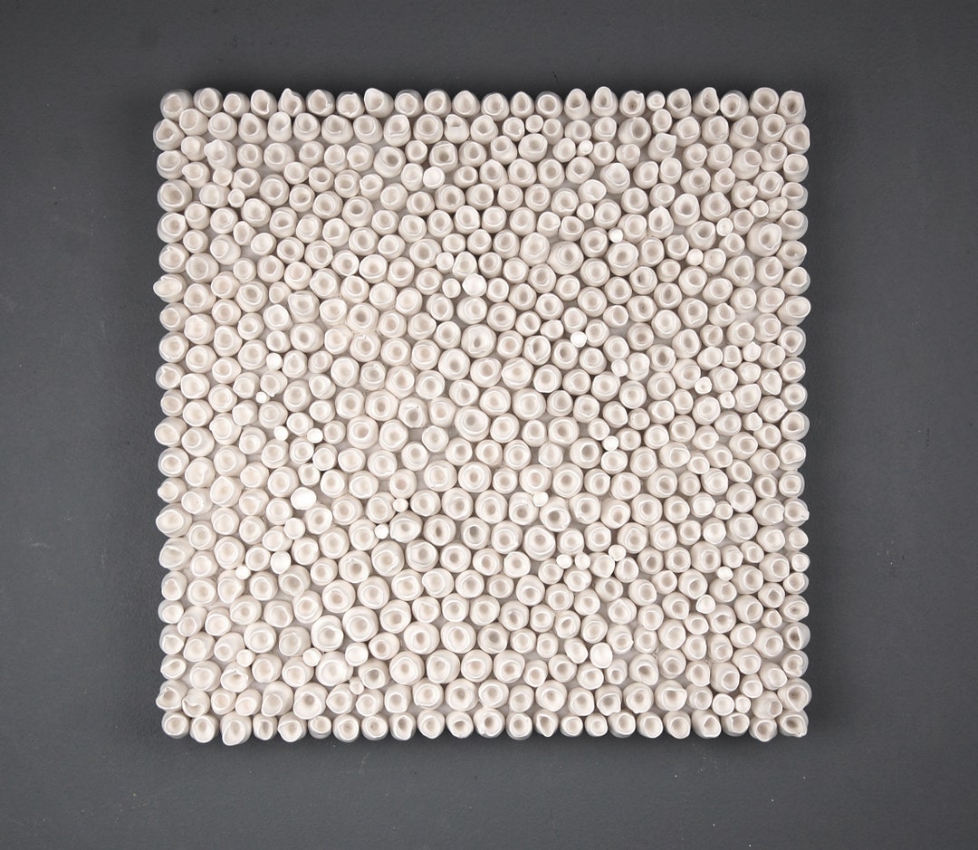 Coral Wall Sculpture - Textured Nautical Ocean Inspired White Clay Wall ...