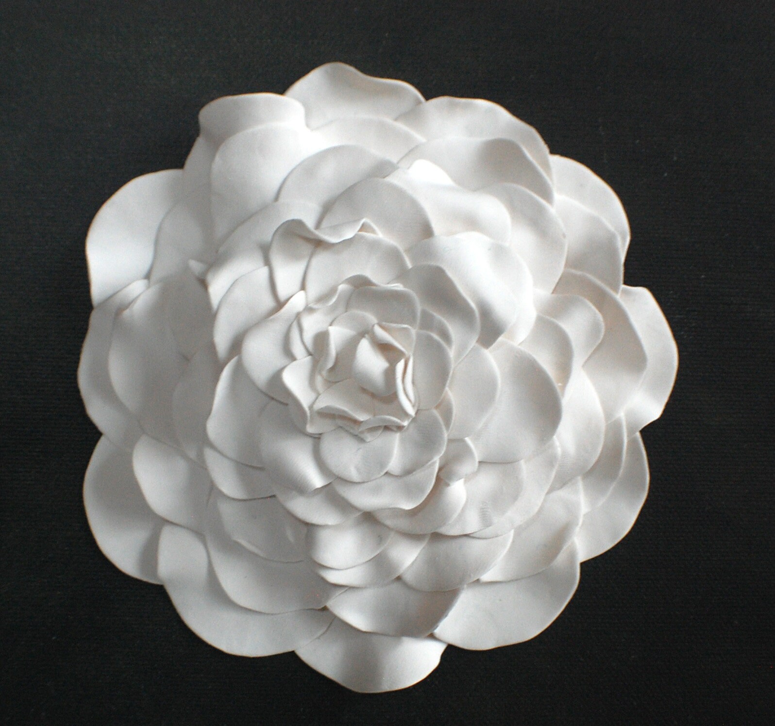 Flower Wall Sculpture White Clay Flower Modern Minimalist 3D | Etsy