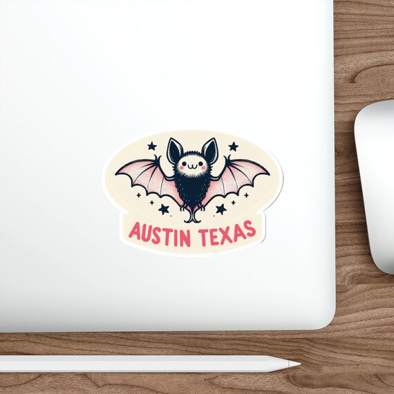 Austin Bats Logo Austin Texas Bat Die Cut Stickers Etsy