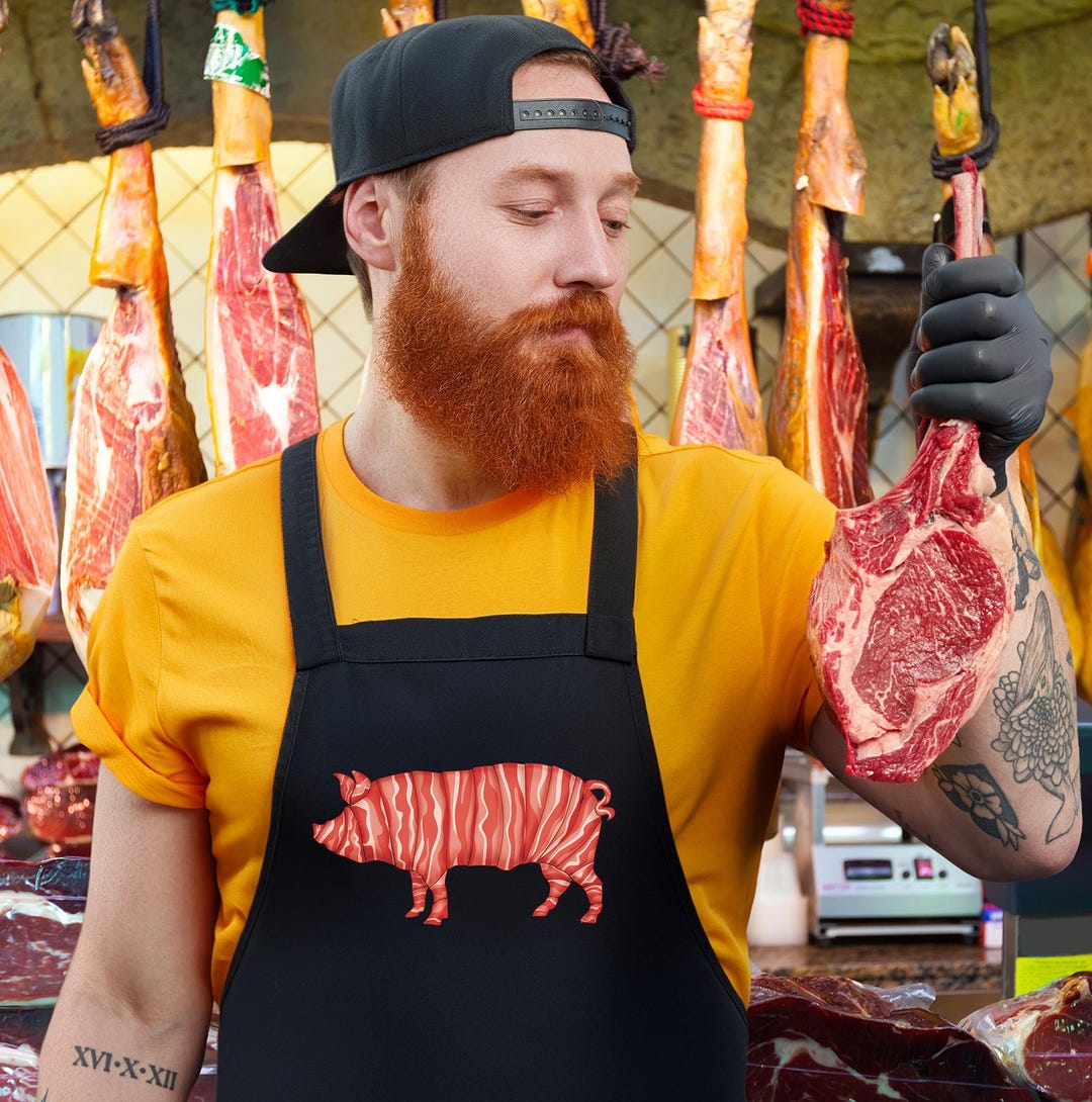 Bacon-wrapped Pig Apron – Funny BBQ Kitchen Apron for Cooking Lovers ...