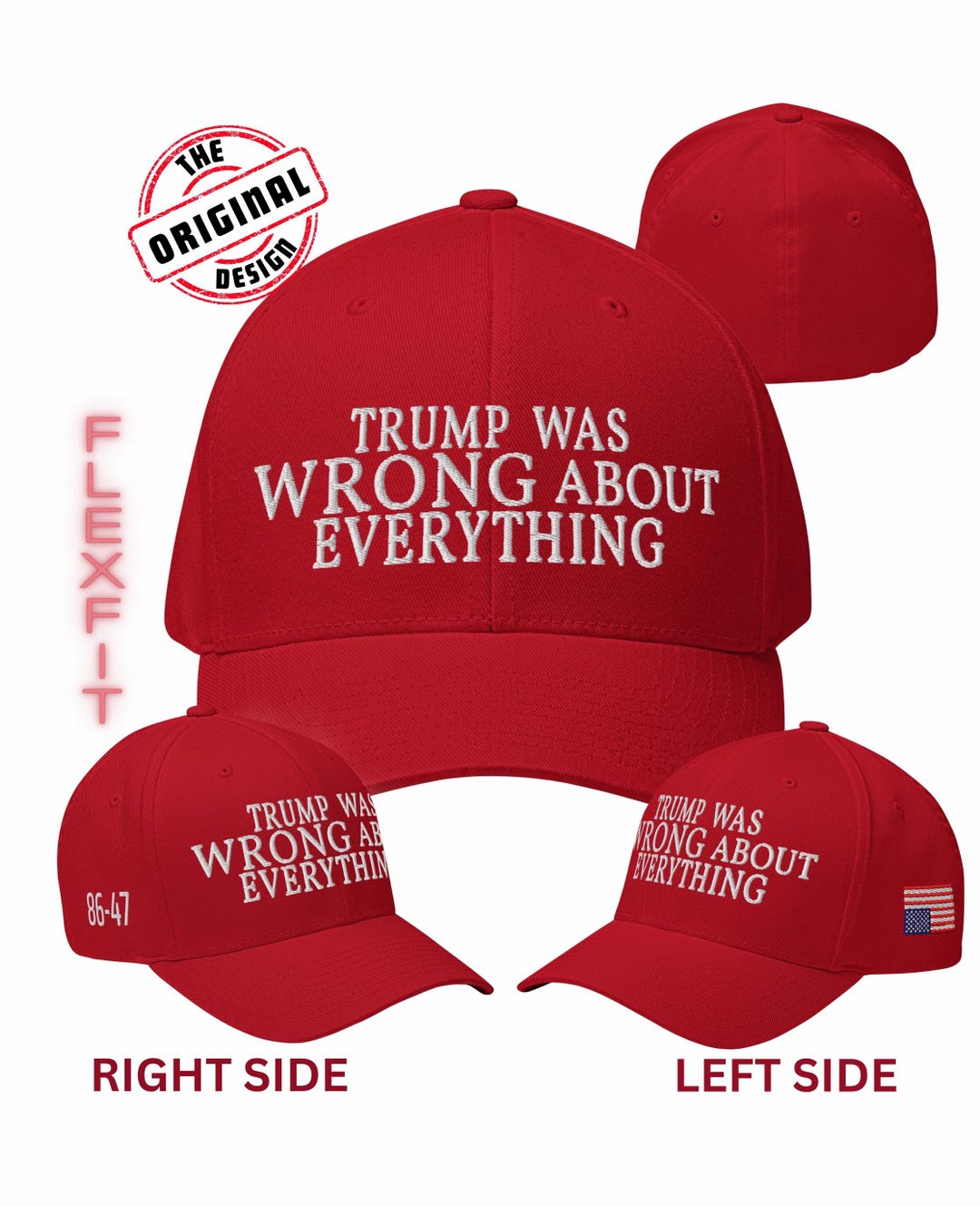 Trump Was Wrong Flexfit Hat: Anti-maga Political Parody - Etsy