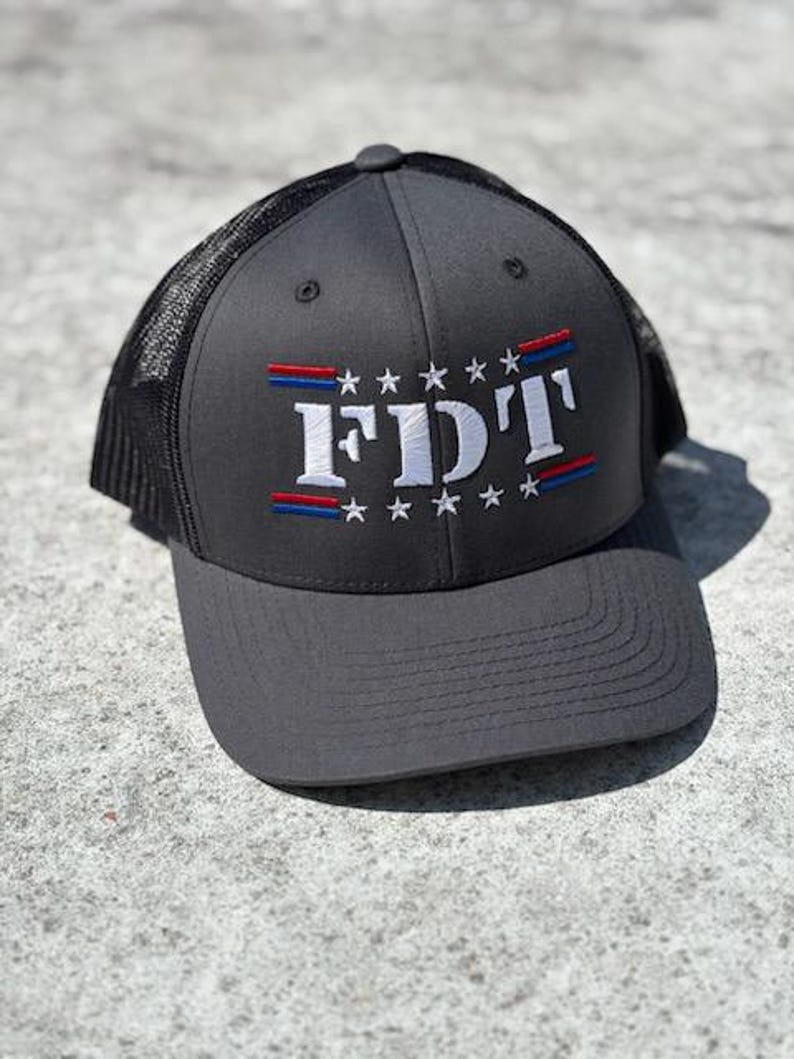 FDT Hat – Anti Trump Trucker Hat, Embroidered Mesh Cap, Resist Gift for ...