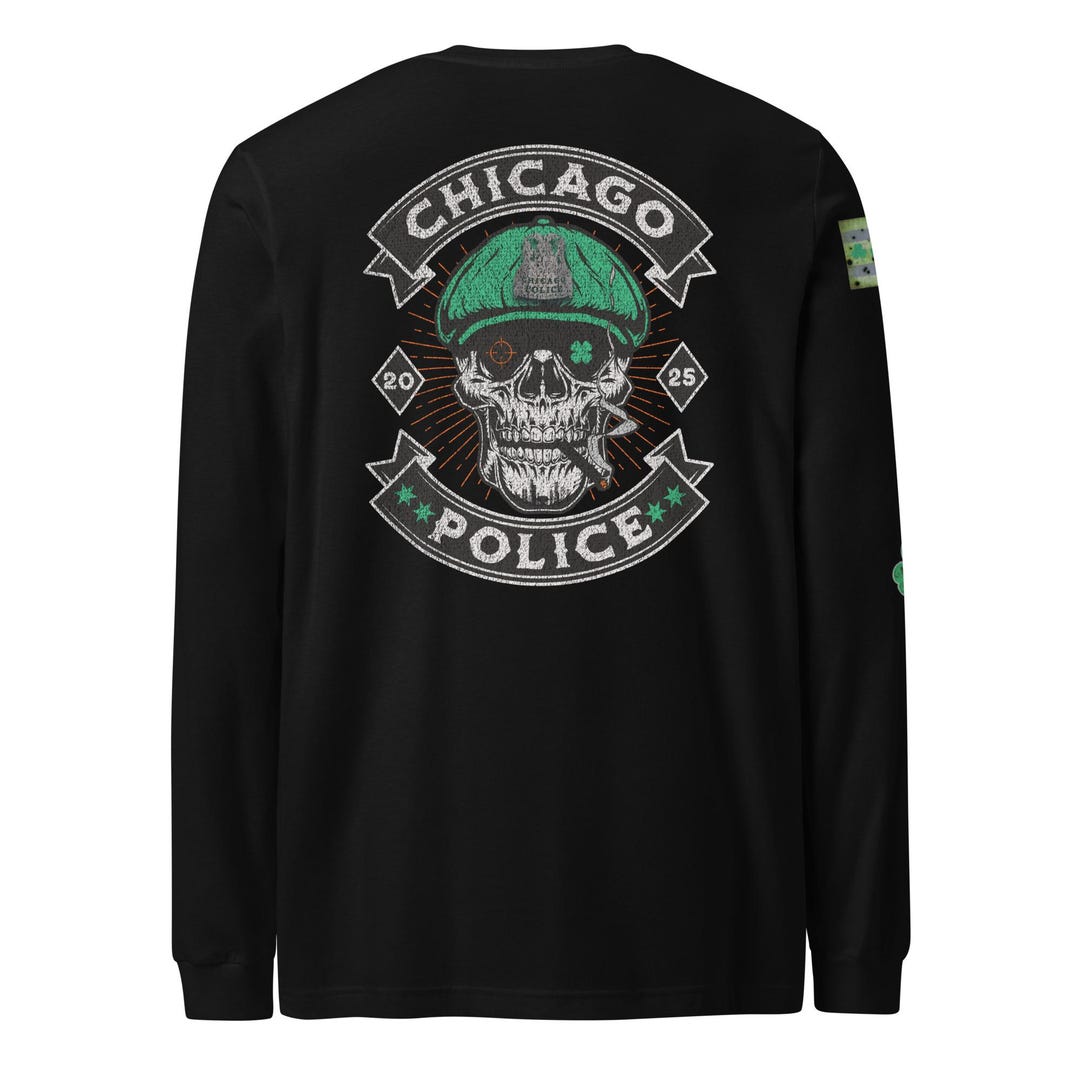 St Patricks Day Chicago Police Long Sleeve Tshirt Graphic Men Clothing ...